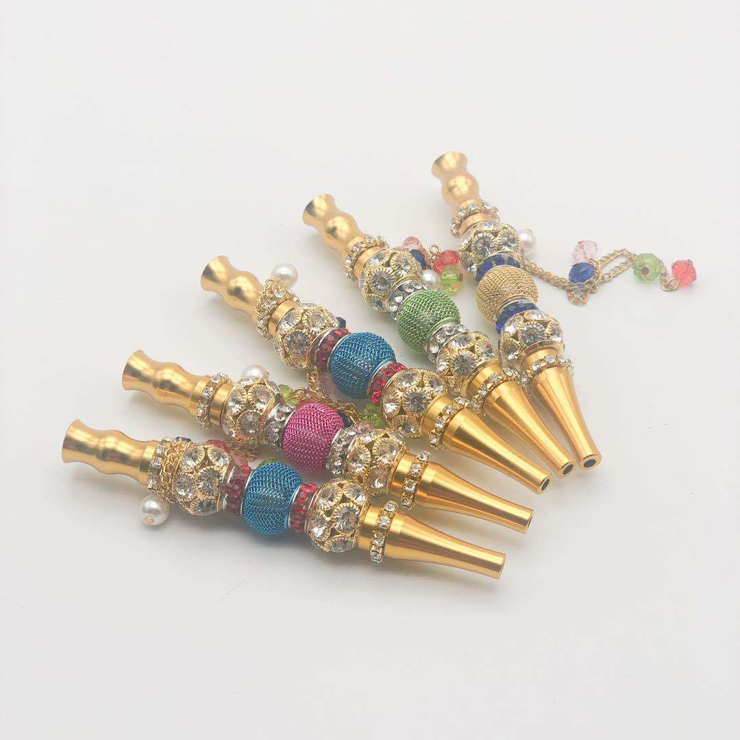 Metallic Diamond Hookah Tips Shisha Nargila Hose Mouth Tips Cigarette ...