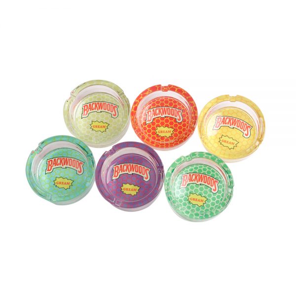 Backwoods round glass ashtray – 420 Vape World