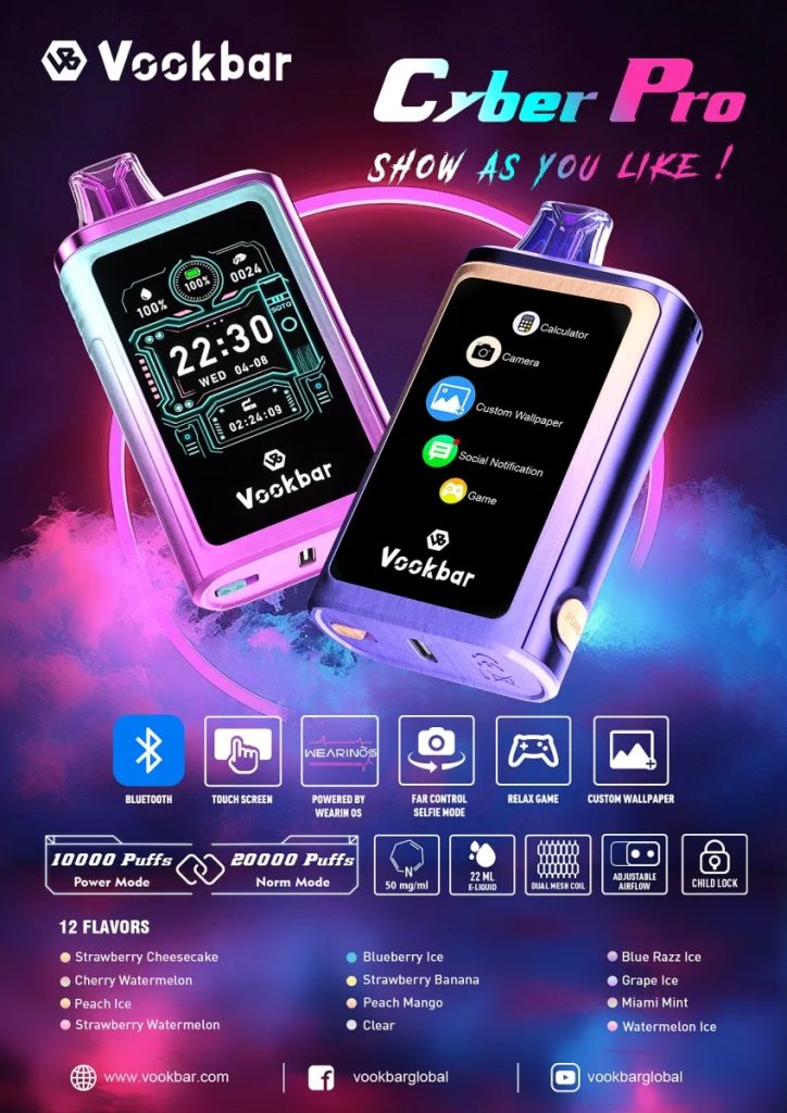 Vookbar cyber pro 20000 puff disposable vape