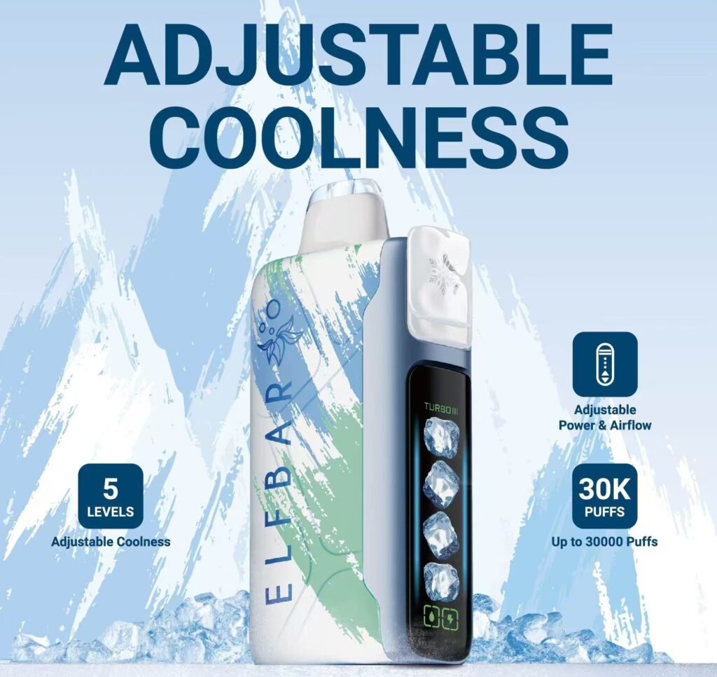 Elfbar Ice King 40000 puff vape-adjustable cool ness vape